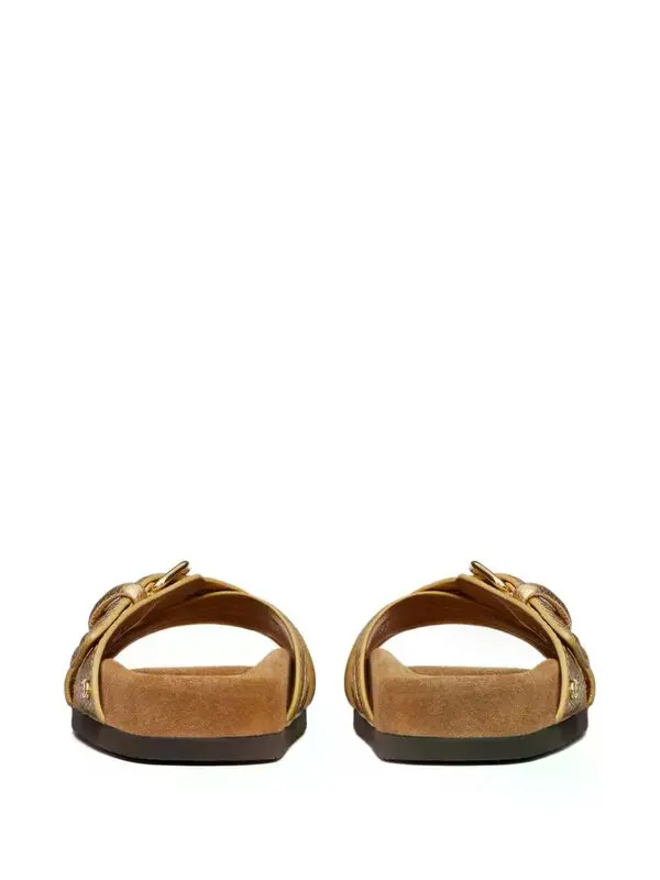 Valentino Garavani 30mm Fussfriend Metallic Sandals - Gold