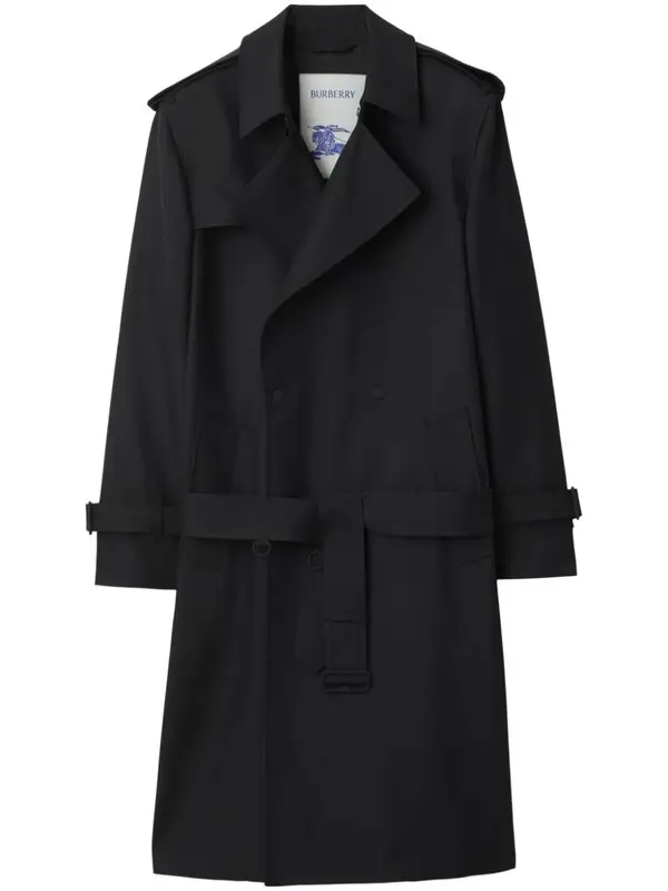Burberry Double-breasted Belted Trench Coat - Black