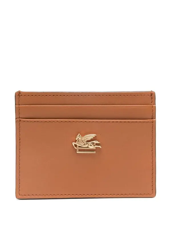 Etro Leather Card Holder - Brown