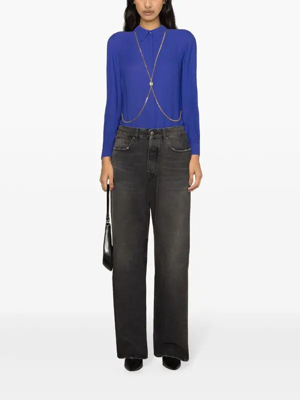 Elisabetta Franchi Chain-link Crepe Blouse