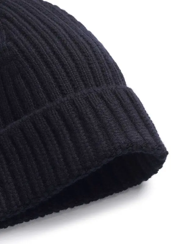 BARRIE Ribbed-knit Cashmere Beanie - Black