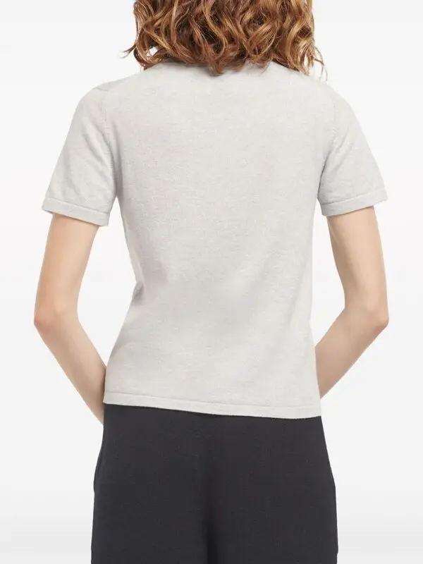 BARRIE Fine-knit Crew-neck T-shirt - Grey