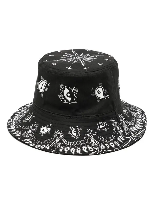 HACULLA. Paisley Reversible Bucket Hat - Black
