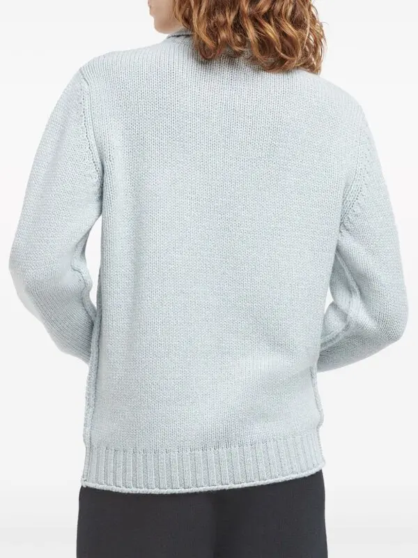 BARRIE Chunky-knit Cashmere Polo Jumper
