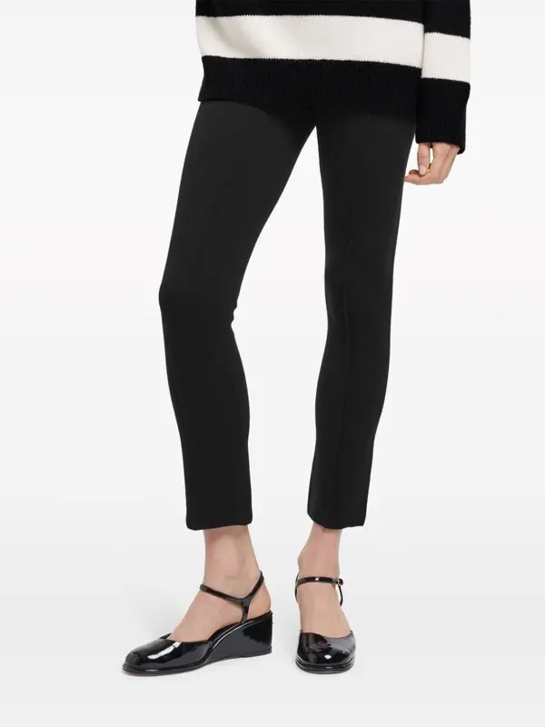 BARRIE X Sofia Coppola Cropped Knitted Leggings - Black