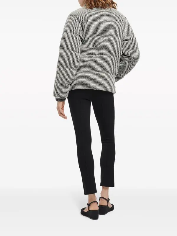 BARRIE Striped Cashmere-blend Puffer Jacket - Black