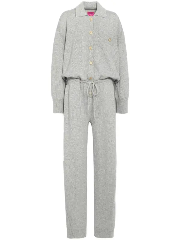 BARRIE X Sofia Coppola Long-sleeve Cashmere Jumpsuit - Grey