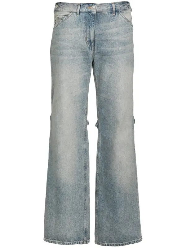 COURREGES High-rise Wide-leg Jeans