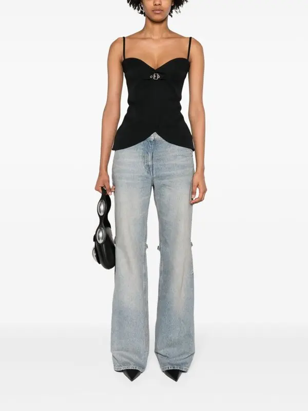 COURREGES High-rise Wide-leg Jeans