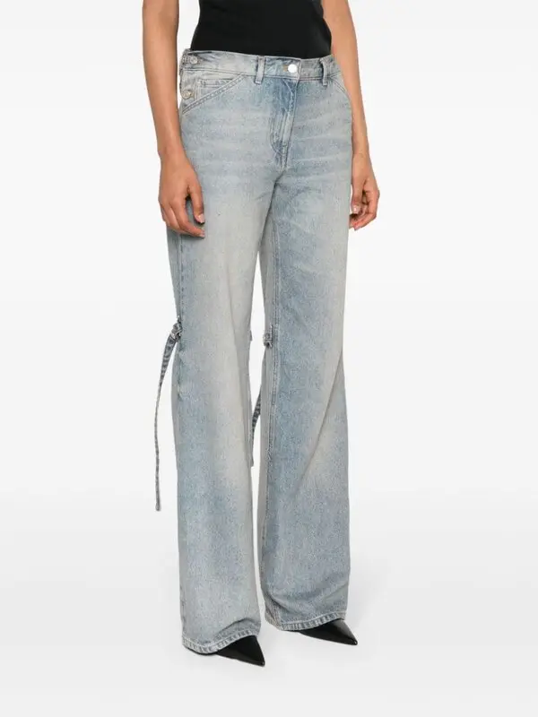 COURREGES High-rise Wide-leg Jeans