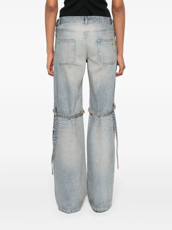 COURREGES High-rise Wide-leg Jeans