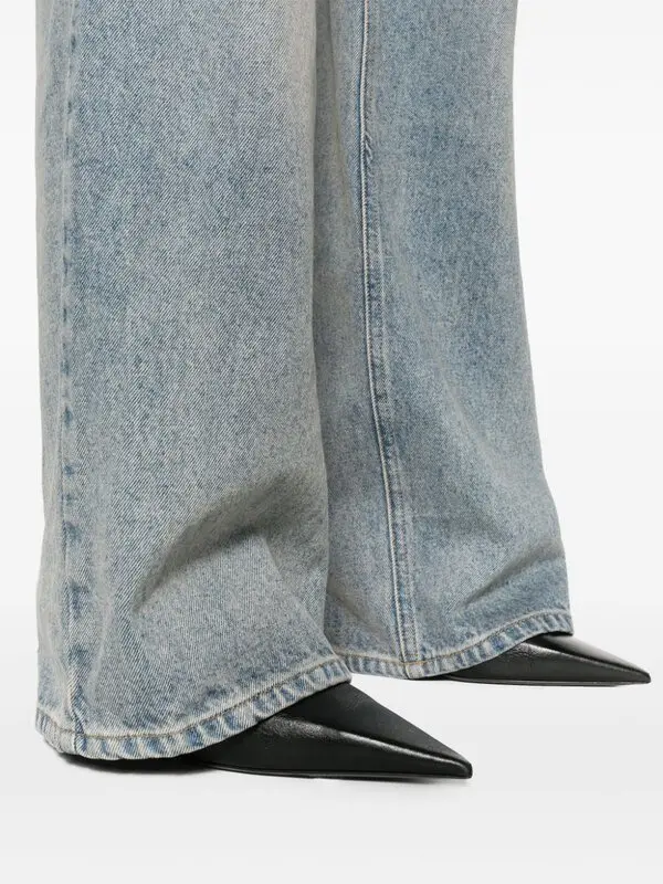 COURREGES High-rise Wide-leg Jeans
