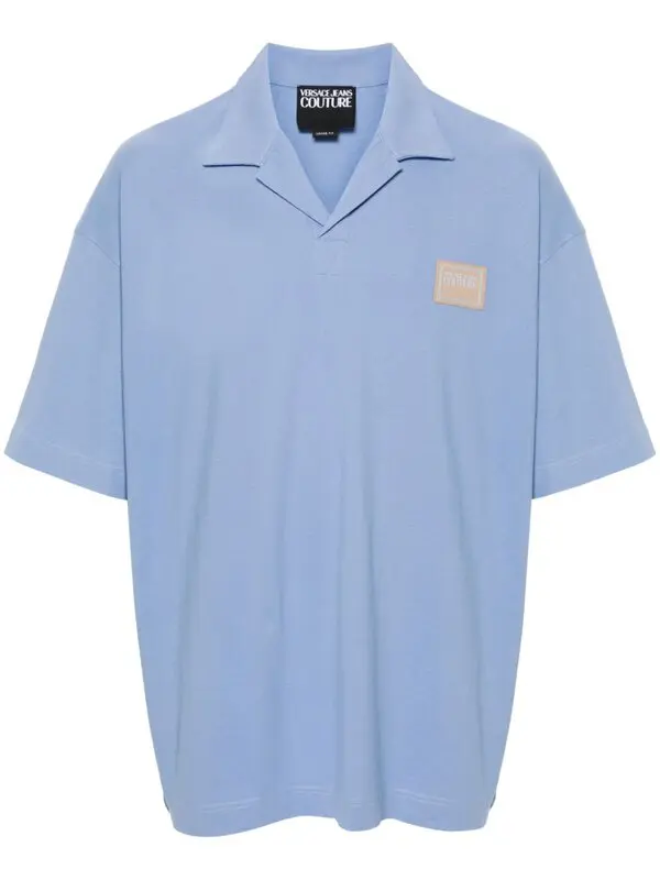 Versace Logo-appliqué Cotton Polo Shirt