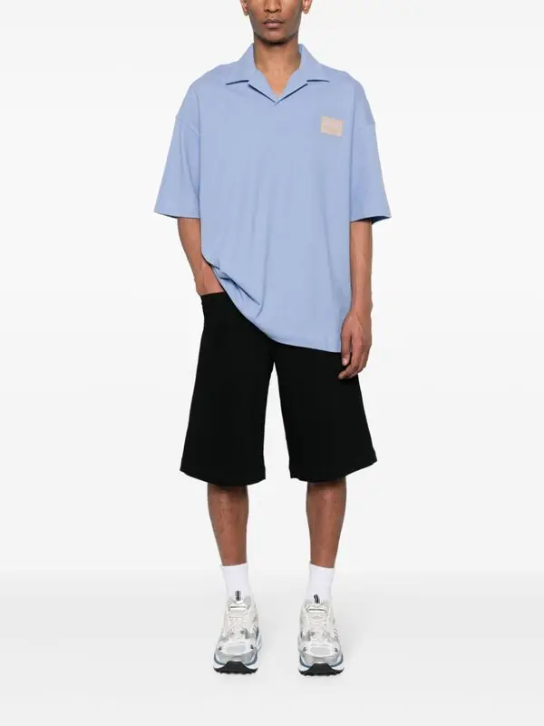 Versace Logo-appliqué Cotton Polo Shirt