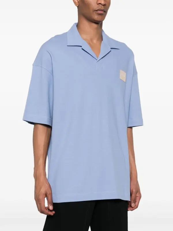 Versace Logo-appliqué Cotton Polo Shirt