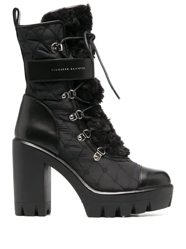 GIUSEPPE ZANOTTI Lace-up Platform Boots - Black
