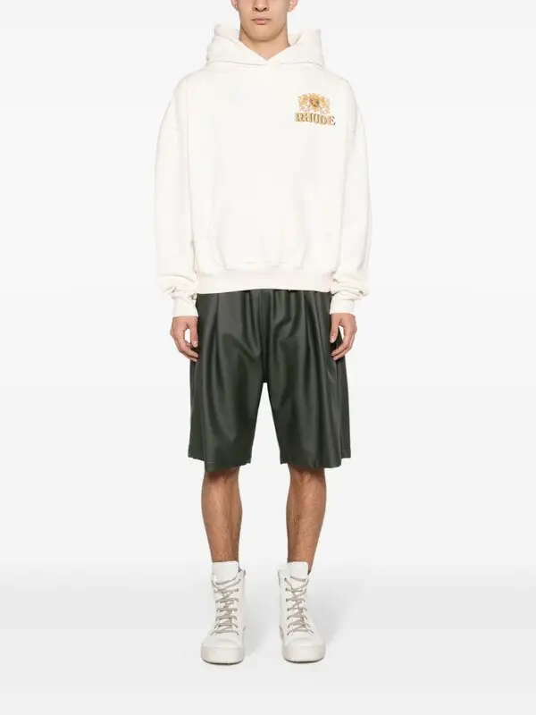 Rhude Cresta Cigar Cotton Hoodie - White