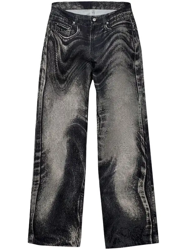 Camper Abstract-pattern Wide Leg Jeans - Grey