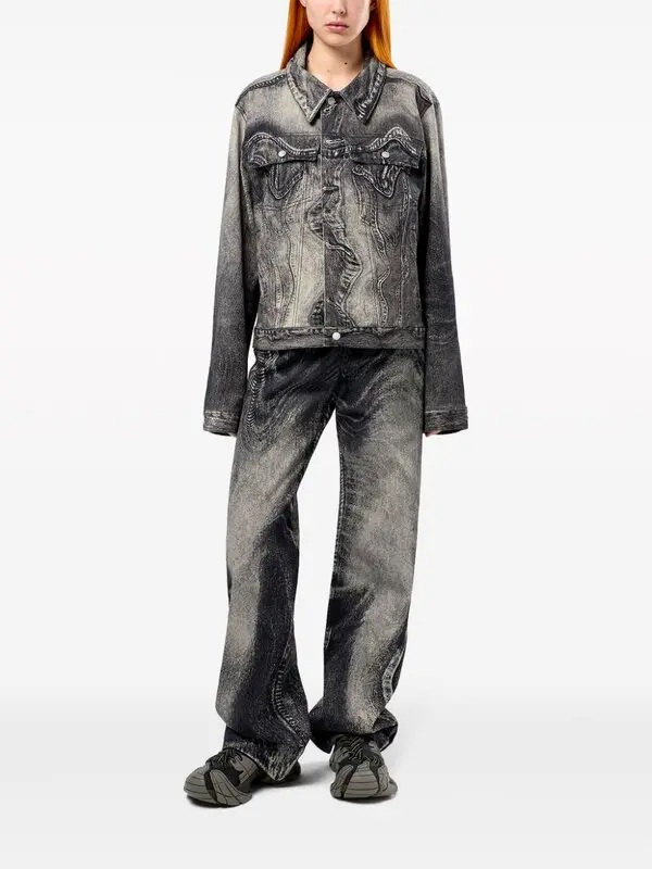 Camper Abstract-pattern Wide Leg Jeans - Grey