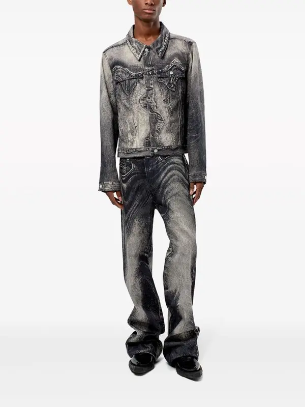 Camper Abstract-pattern Wide Leg Jeans - Grey