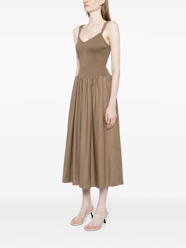 knee length dresses for ladies Amsale Bridesmaid Dress Sariah GB255S Truffle main image 0