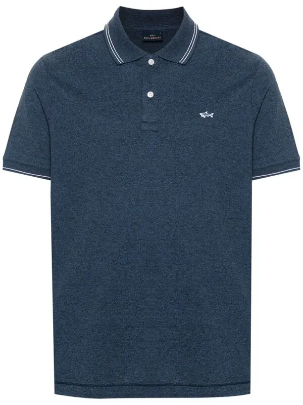 Paul & Shark Logo-patch Cotton Polo Shirt