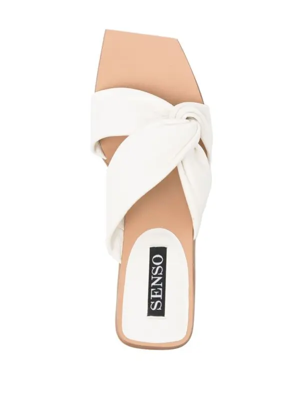 Senso Mila 80mm Leather Mules - White