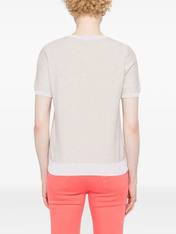 Jacob Cohen Logo-embroidered Bouclé T-shirt
