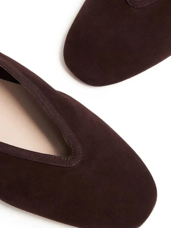 Le Monde Beryl Luna Suede Ballerinas - Brown