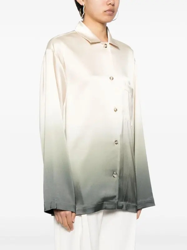Nanushka Jelmer Ombré-effect Satin Shirt
