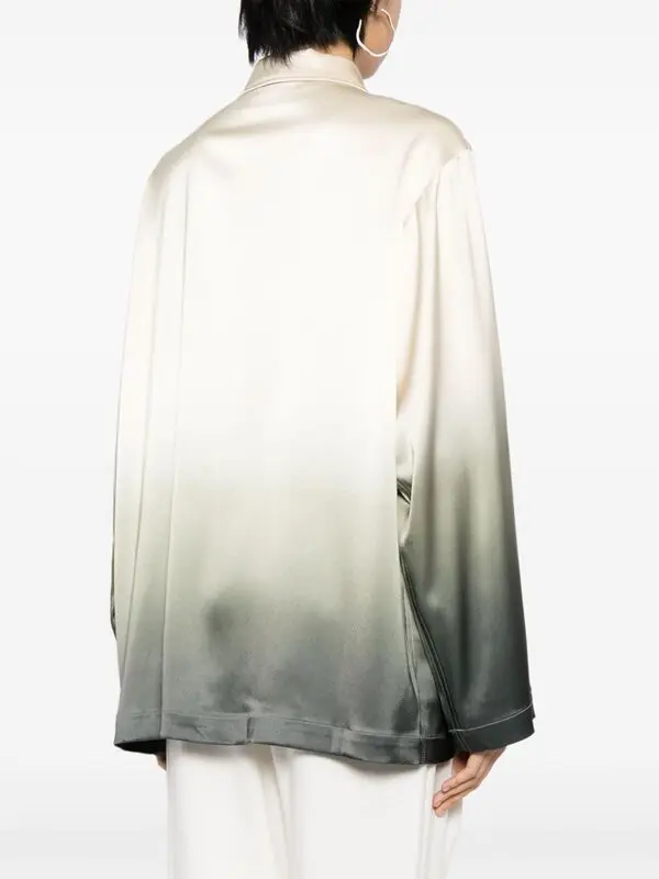 Nanushka Jelmer Ombré-effect Satin Shirt