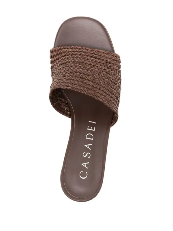 Casadei Hanoi 60mm Woven Mules
