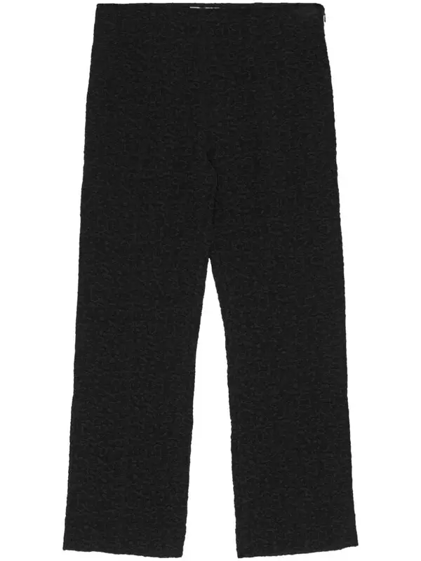 GANNI Textured Cropped Trousers