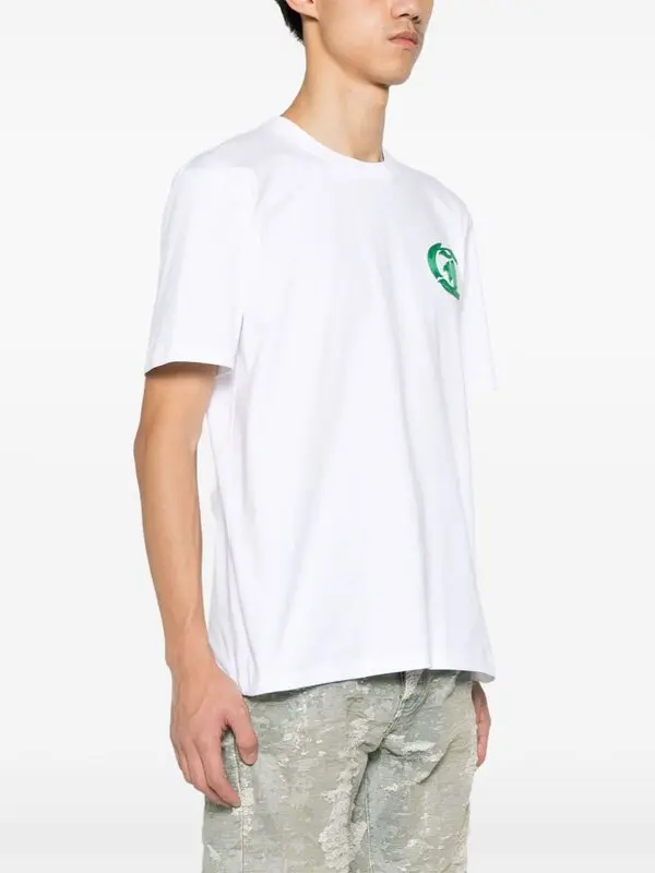 Just Cavalli Slogan-embroidered Cotton T-shirt