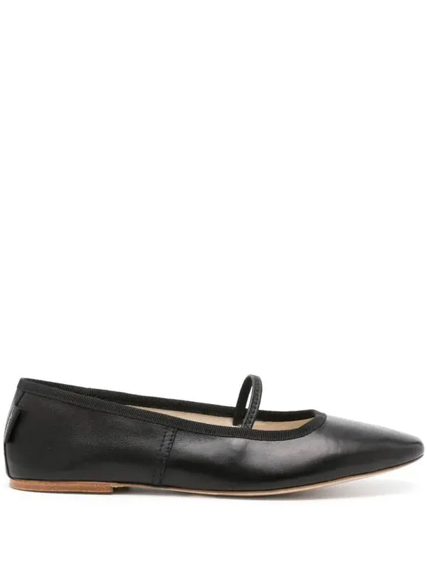 A.p.c. Round-toe Ballerina Shoes - Black