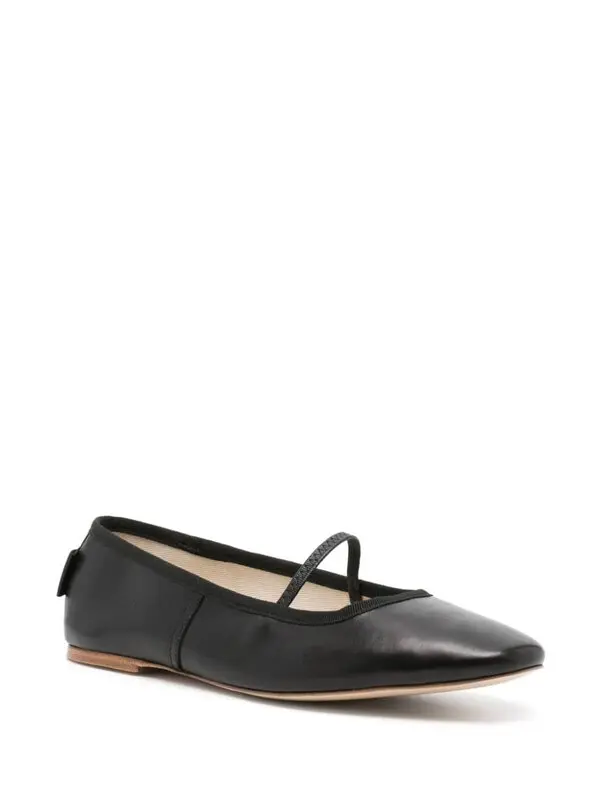 A.p.c. Round-toe Ballerina Shoes - Black