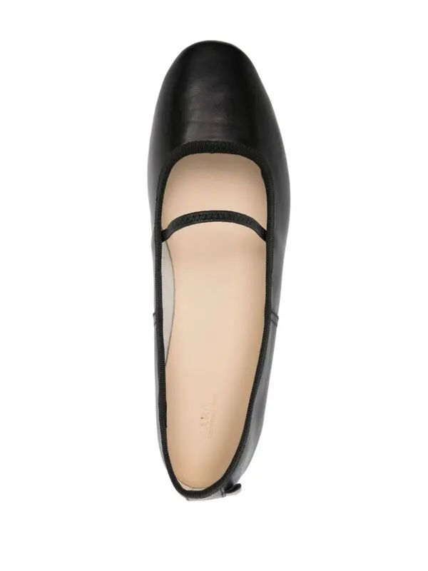 A.p.c. Round-toe Ballerina Shoes - Black