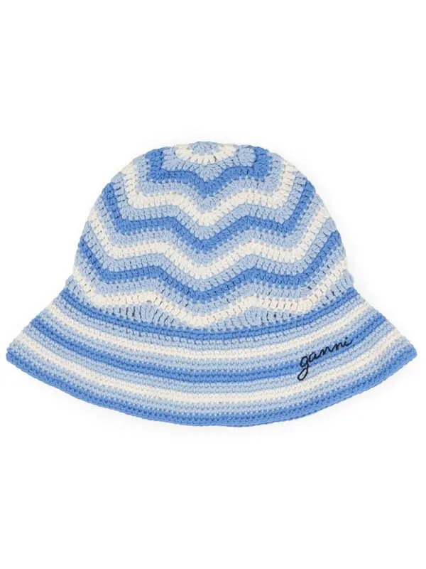 GANNI Organic-cotton Crochet Bucket Hat