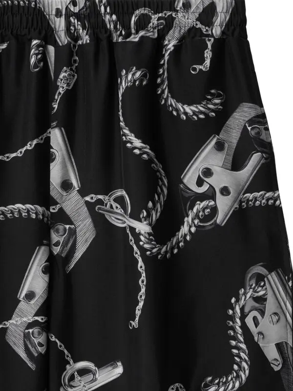 Burberry Knight Hardware Silk Trousers