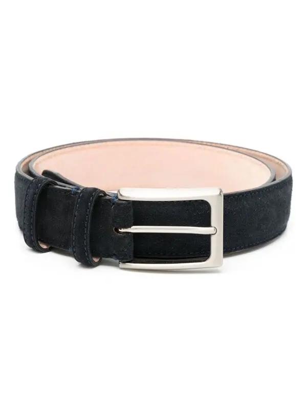 N.peal Buckled Suede Belt - Blue