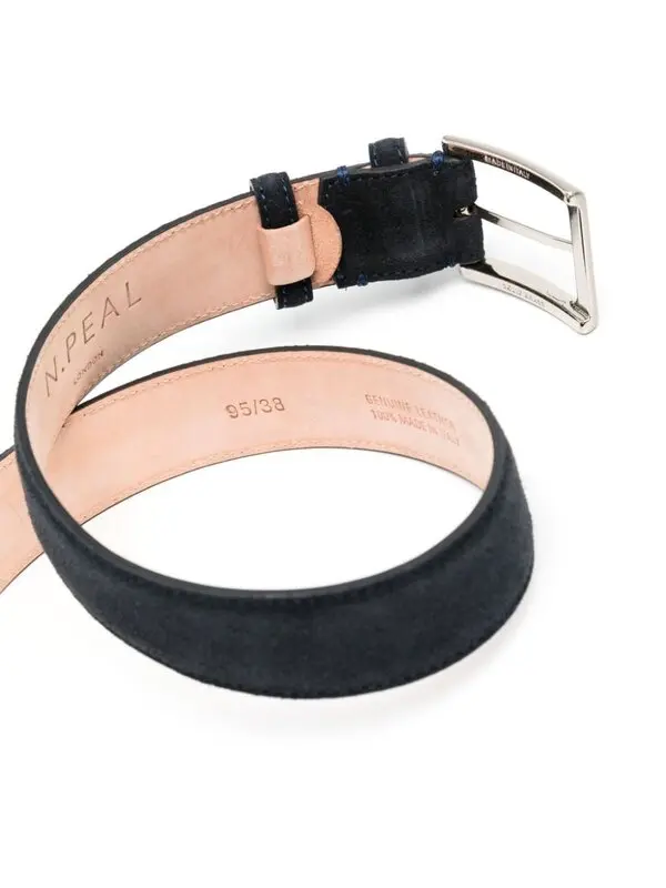 N.peal Buckled Suede Belt - Blue