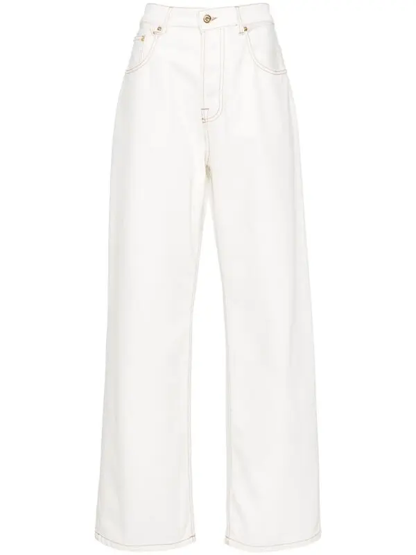 Jacquemus La De Nîmes Organic-cotton Jeans - Neutrals