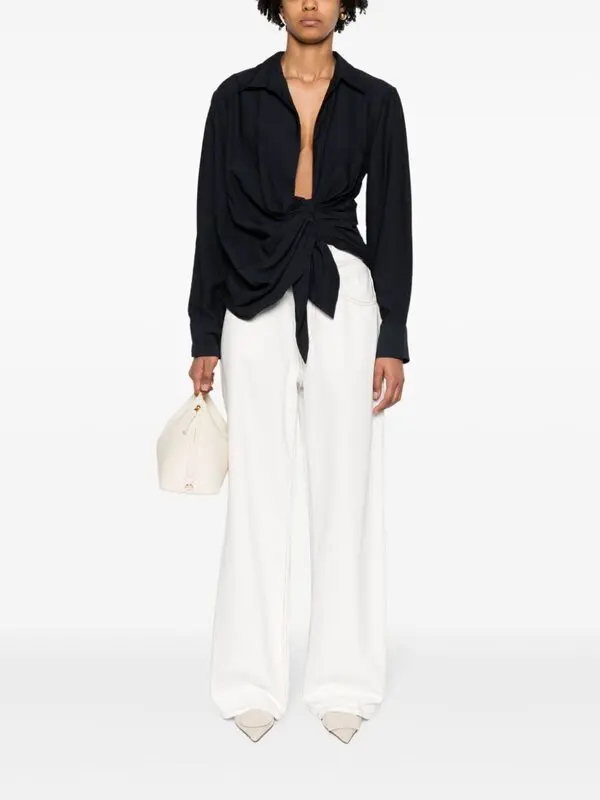 Jacquemus La De Nîmes Organic-cotton Jeans - Neutrals