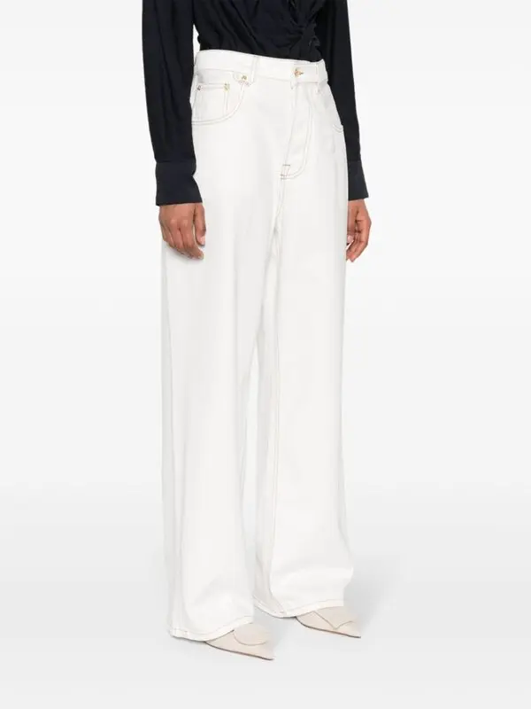 Jacquemus La De Nîmes Organic-cotton Jeans - Neutrals