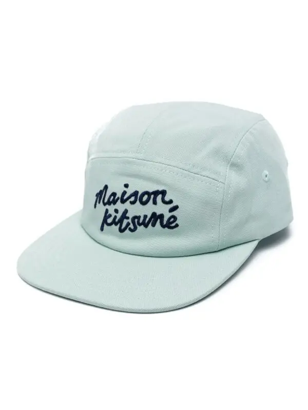 Maison Kitsuné Logo-embroidered Cotton Cap - Blue