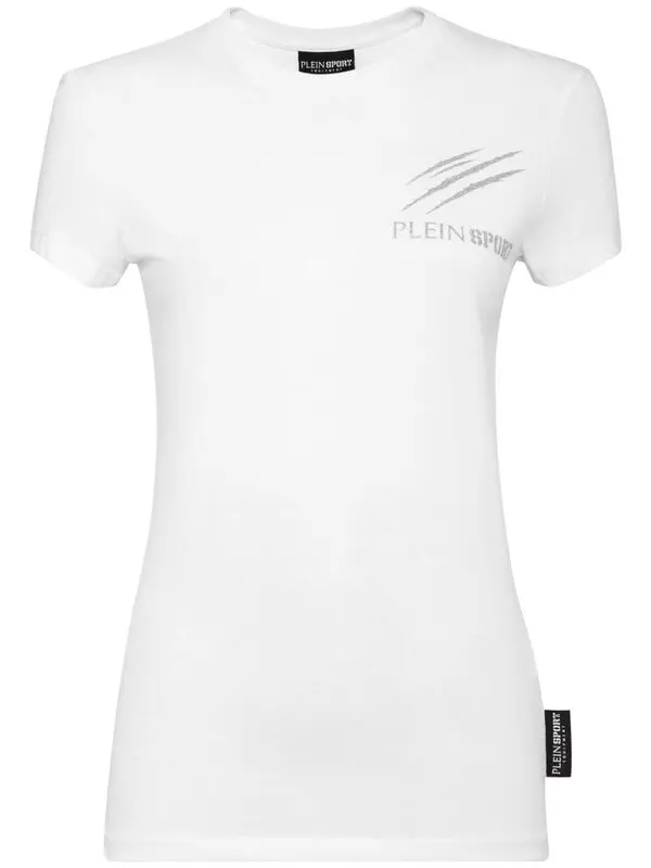 PLEIN SPORT Logo-print Cotton T-shirt - White