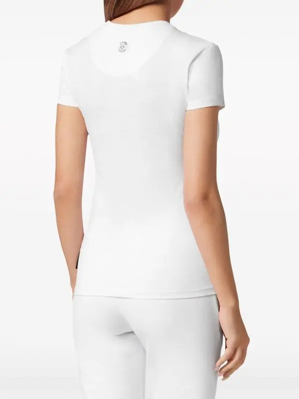 PLEIN SPORT Logo-print Cotton T-shirt - White
