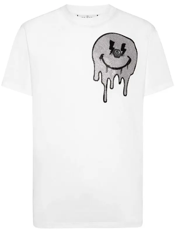 Philipp Plein Smile Studded T-shirt - White