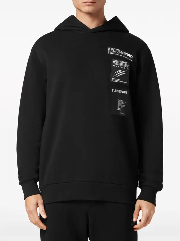 PLEIN SPORT Scratch Logo-patch Hoodie