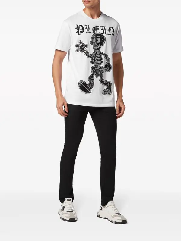 Philipp Plein Rhinestone-skeleton Cotton T-shirt